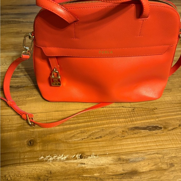 Furla | Bags | Furla Vibrant Orange Crossbody Bag | Poshmark